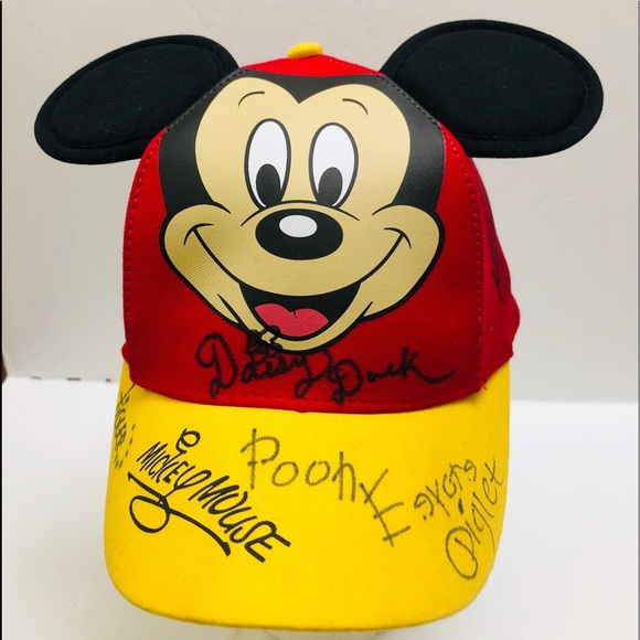 Disney | Accessories | New Disney Mickey Mouse Ears Autographed Recap ...